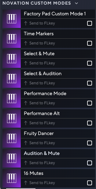 Preset Custom Modes for FLkey – Novation