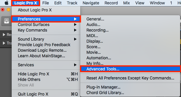 Enable Advanced Tools in Logic Pro X – Novation